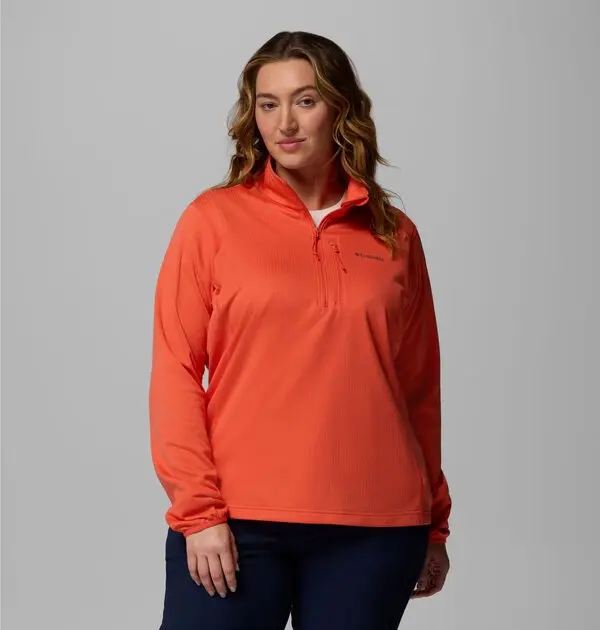Columbia Essential Hike™ Grid Fleece Half Zip Jacket Plus Size