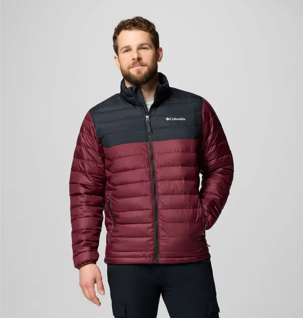 Columbia Padded Jacket - Rich Wine, Black