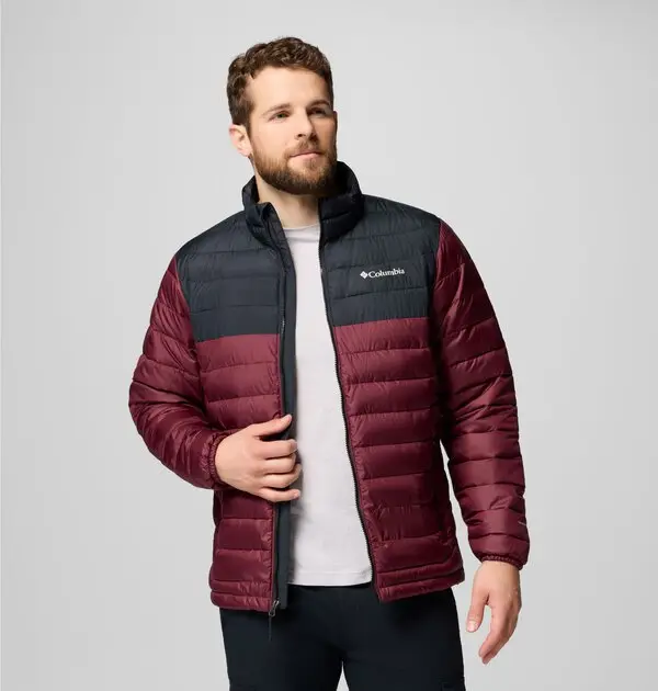 Columbia Padded Jacket - Rich Wine, Black