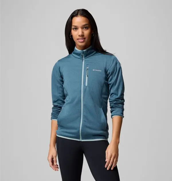Columbia Essential Hike™ Grid Fleece Full Zip Jacket - Everblue, Crushed Blue