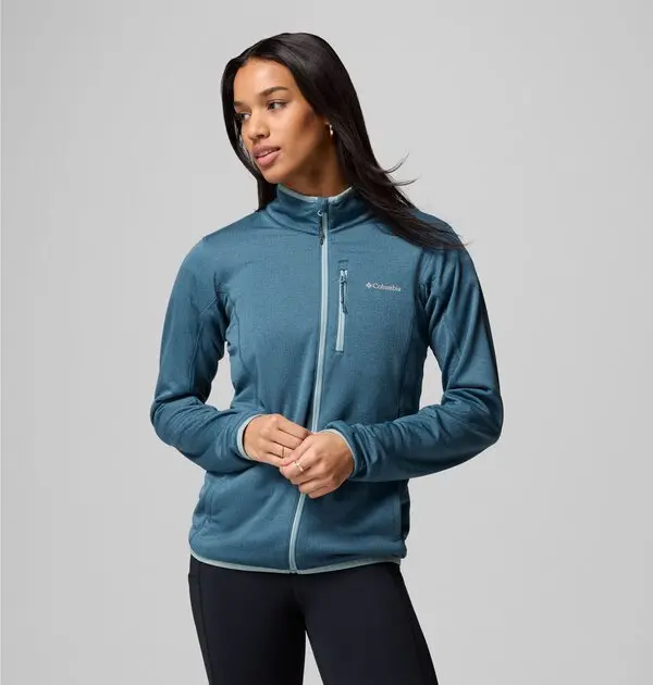 Columbia Essential Hike™ Grid Fleece Full Zip Jacket - Everblue, Crushed Blue