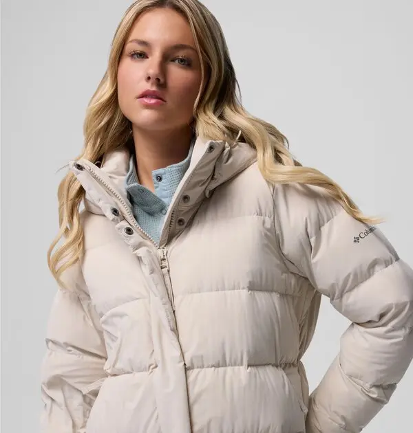 Columbia Amaze Puff™ Long Hooded Jacket - Dark Stone