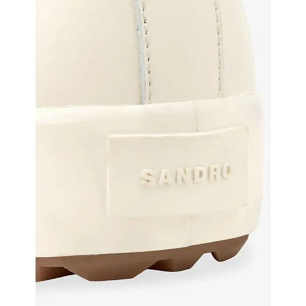 Sandro Brand-patch Leather Low-top Trainers