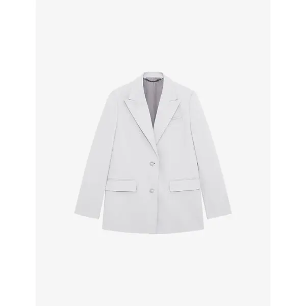 The Kooples Single-breasted Cotton Blazer