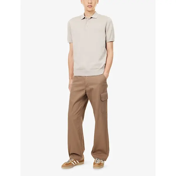 ARNE Buttoned Short-sleeve Knitted Polo Shirt
