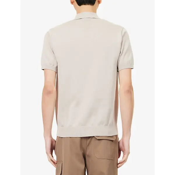 ARNE Buttoned Short-sleeve Knitted Polo Shirt