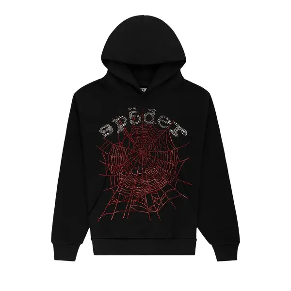 SP5DER Rhinestone Og Web V2 Hoodie
