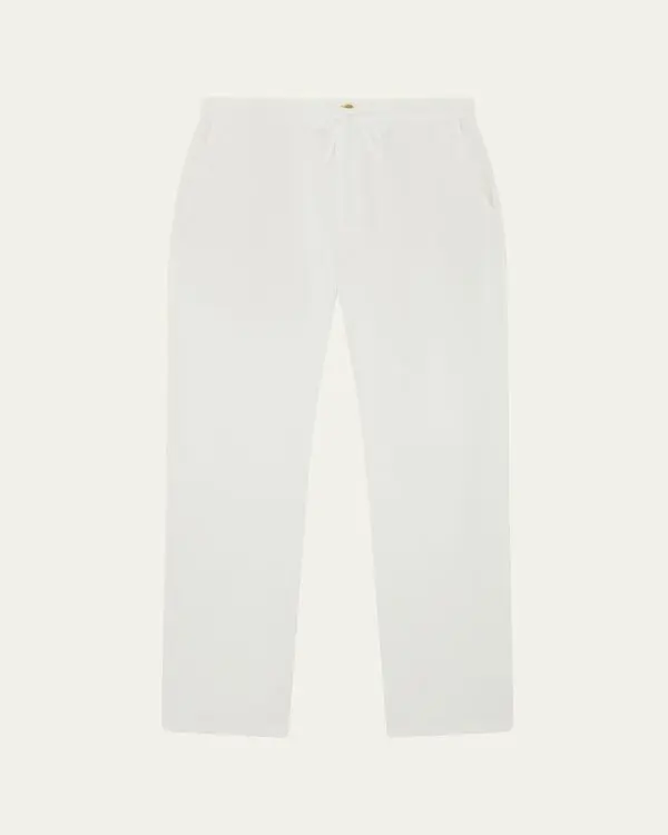 Frescobol Carioca Mendes Linen-blend Trousers - Ivory