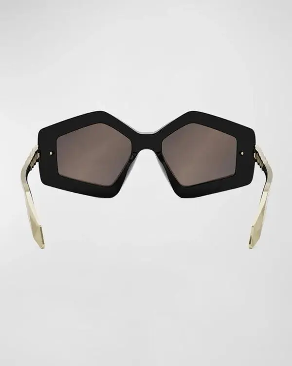 BVLGARI Serpenti Geometric Butterfly Sunglasses - Black