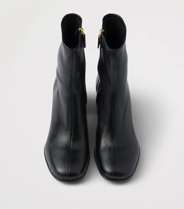 Prada Nappa Leather Stretch Booties Ankle Boots 55