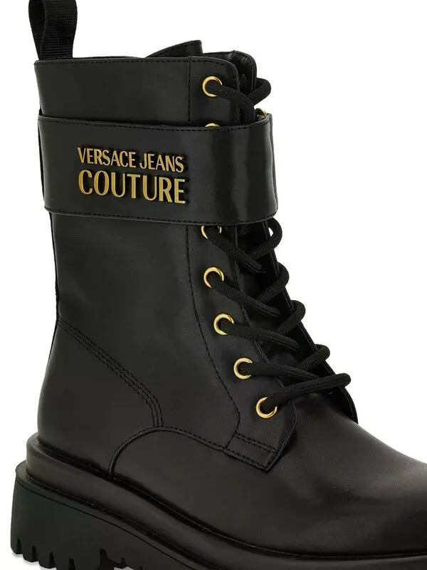 Versace Leather Lace-up Boots