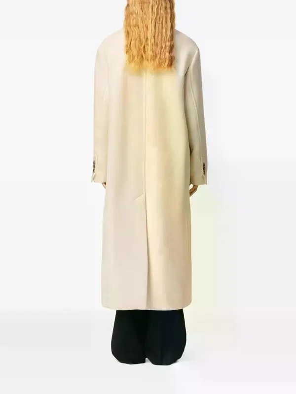AMI Paris Double-breasted Wool Coat - Neutrals