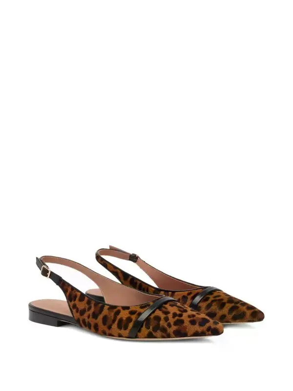 MALONE SOULIERS Jama Leopard-print Slingback Flats