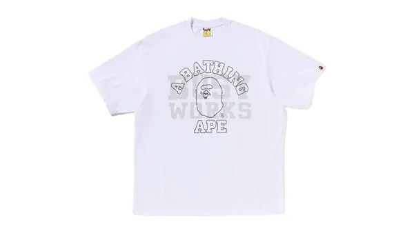 A BATHING APE College Relaxed Fit I Tee Shirt - White