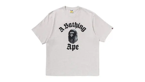 A BATHING APE College Relaxed Fit Ii Tee Shirt - Gray