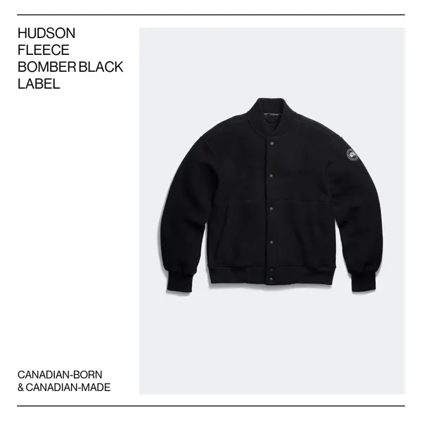 Canada Goose Hudson Fleece Bomber Jacket - Black