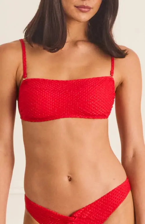 AQUA BLU AUSTRALIA Mia Bandeau Bikini Top - Red