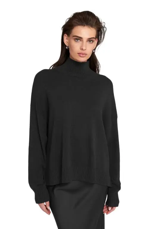 ELLE COLLECTION Turtleneck Pullover - Black