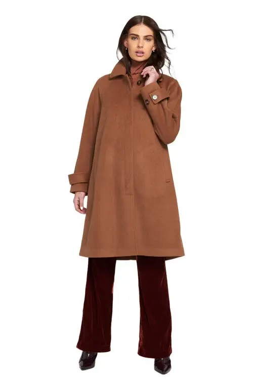 ELLE COLLECTION A-line Melton Coat