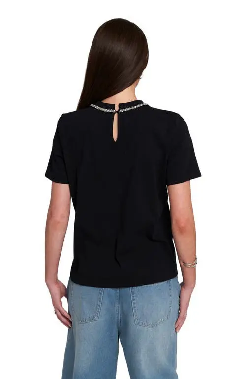 ELLE COLLECTION Embellished Bow T-shirt