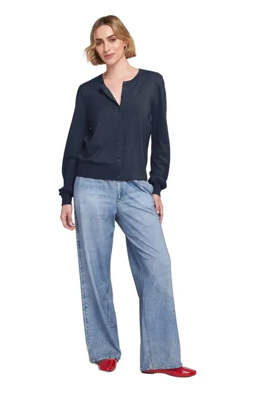 ELLE COLLECTION Fine Gauge Knit Cardigan Sweater
