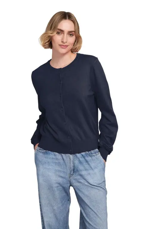 ELLE COLLECTION Fine Gauge Knit Cardigan Sweater