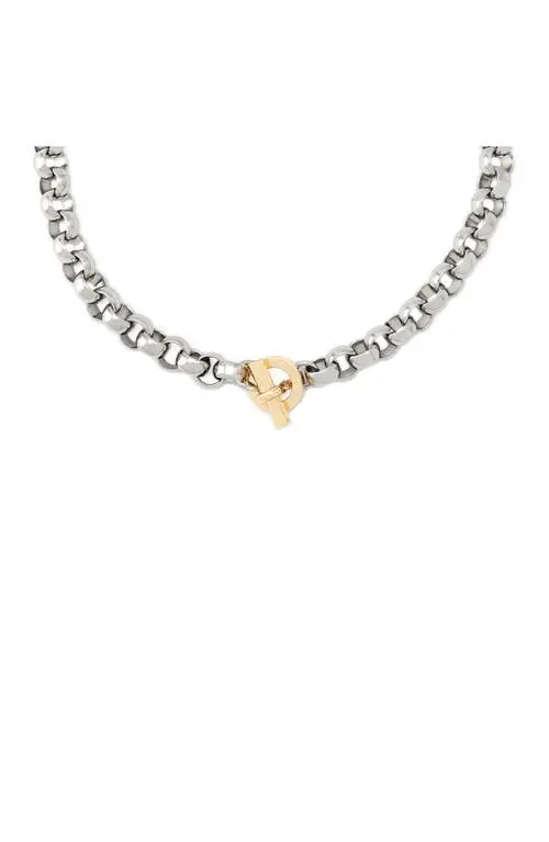 ALLSAINTS Rolo Toggle Link Necklace - Gold/rhodium