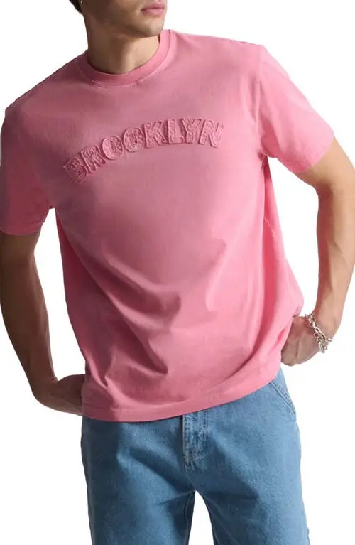 Brooklyn Industries Logo Appliqué Cotton T-shirt - Flamingo Plume