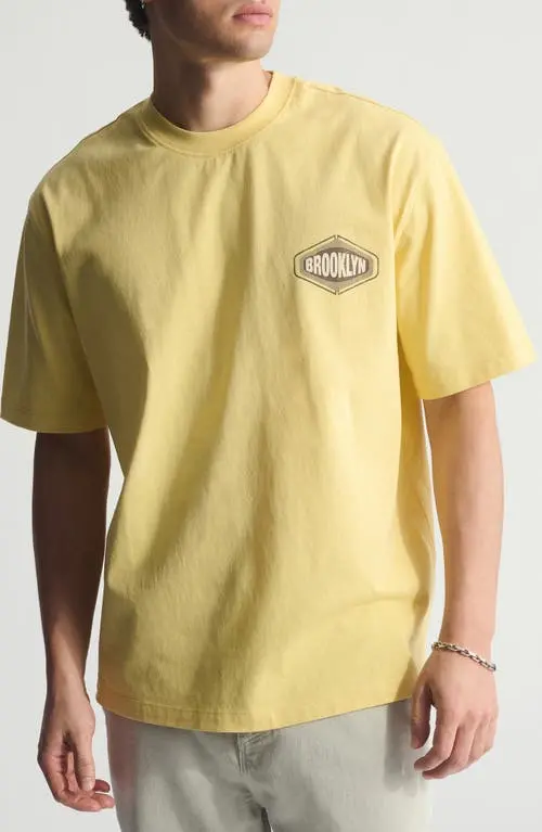 Brooklyn Industries Relaxed Vintage Graphic T-shirt - Dusky Citron