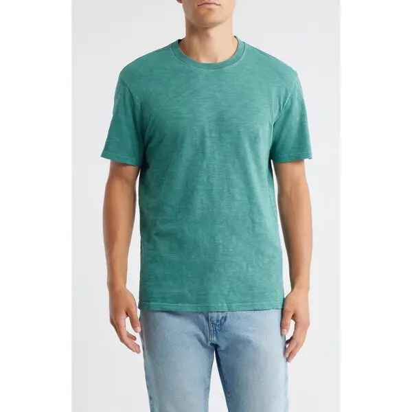 Brooklyn Industries Slim Fit Organic Cotton Slub T-shirt - Silver Pine
