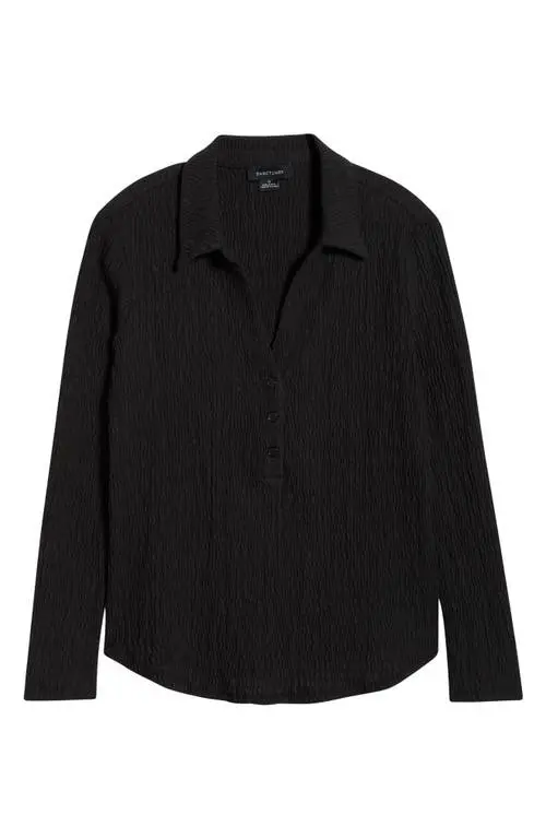 Sanctuary Textured Knit Long Sleeve Shirt
