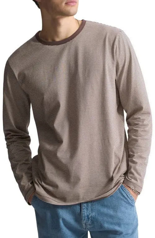 Brooklyn Industries Stripe Ringer Long-sleeve T-shirt - Chocolate Martini Stripe