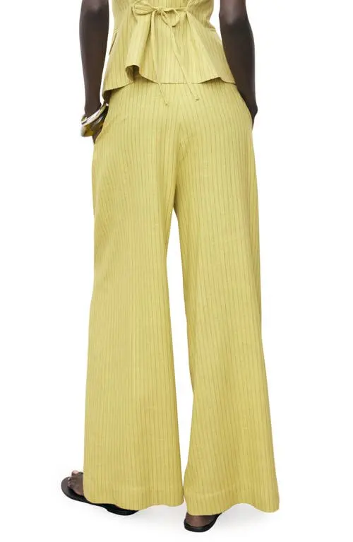 Mango Luce Stripe Wide Leg Pants