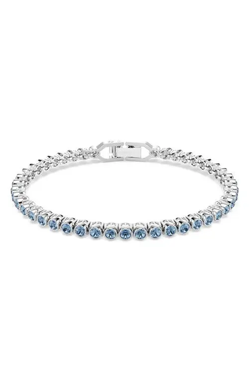 SWAROVSKI Imber Bezel Set Crystal Tennis Bracelet - Rhodium/blue