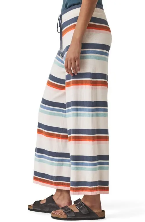 Splendid Striped Knit Wide Leg Pants - Moonstone Multi Stripe
