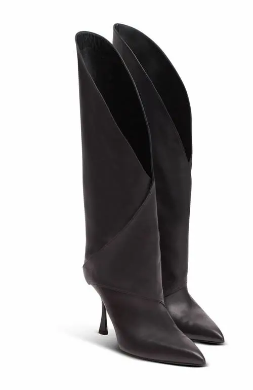 Balmain Twist Heeled Leather Boots