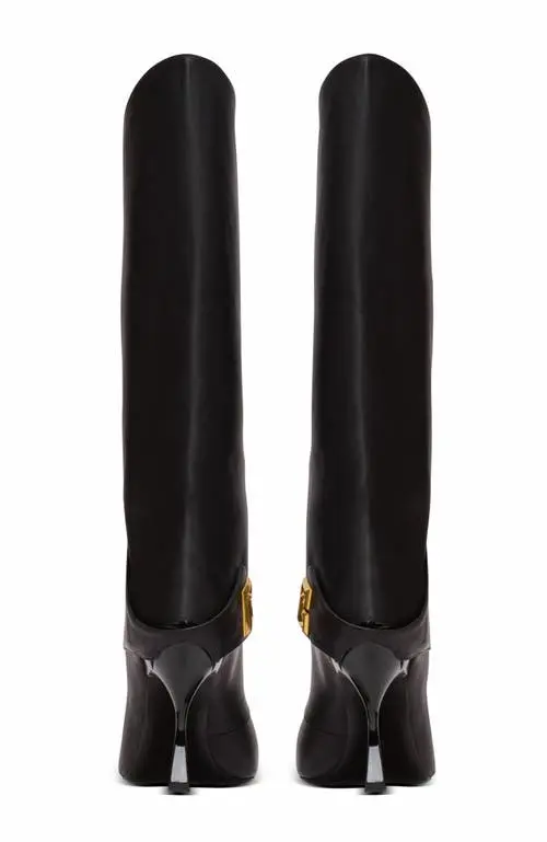 Balmain Twist Heeled Leather Boots