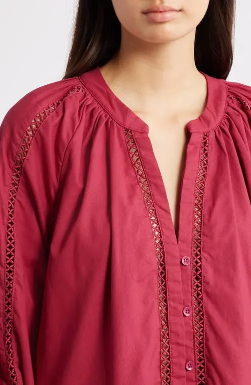 PETAL & PUP Hart Long Sleeve Mini Dress - Wine