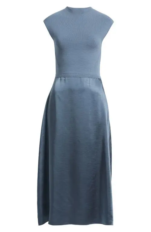 BOSS Ferdolini Mixed Media Midi Dress - Open Bu