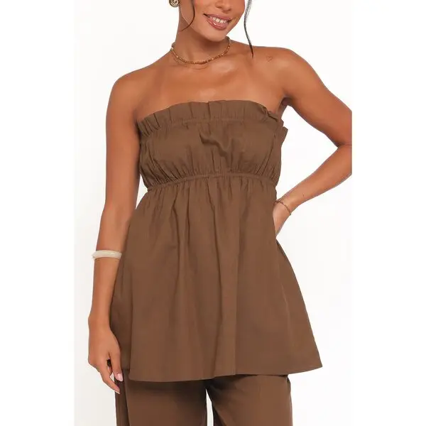 PETAL & PUP Ember Strapless Tunic Top