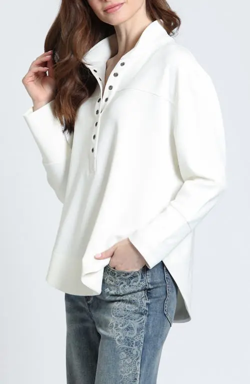 APNY Grommet Henley Long Sleeve Top