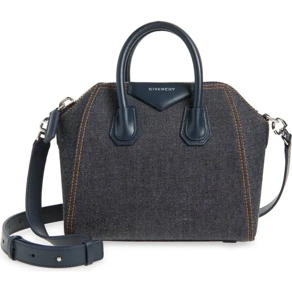 Givenchy Mini Antigona Denim & Leather Satchel