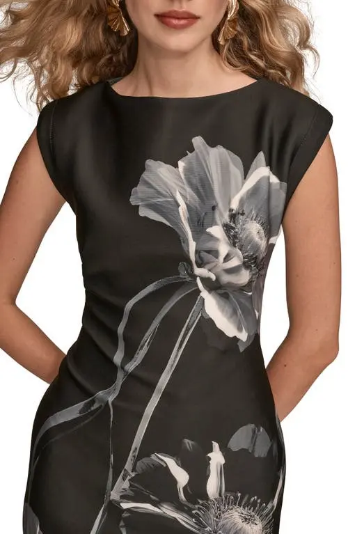 Donna Karan New York Floral Print Scuba Knit Sheath Dress