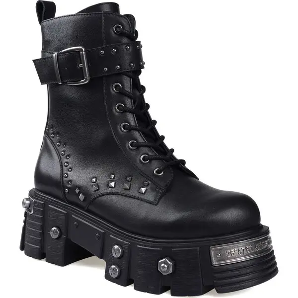 ZIGI Monik Studded Lug Sole Combat Boots