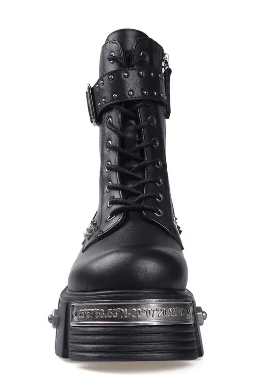 ZIGI Monik Studded Lug Sole Combat Boots