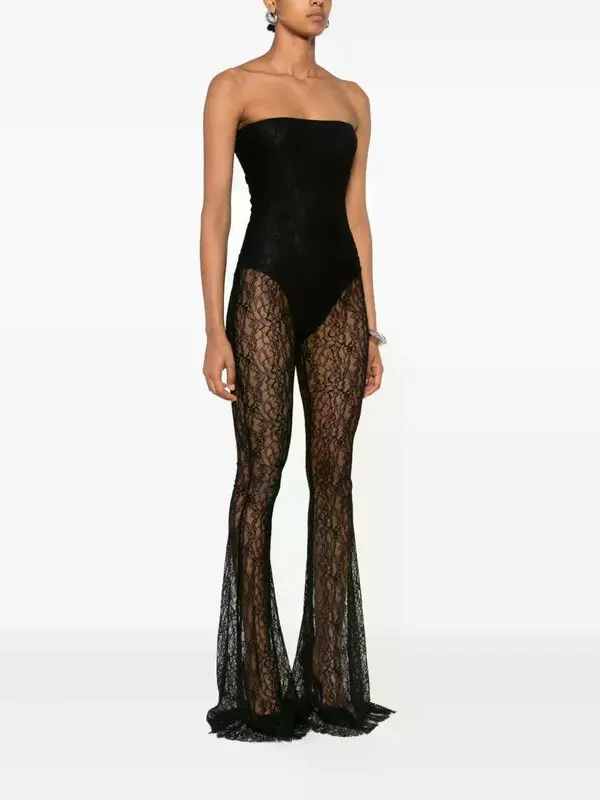 VESTIAIRE D'UN OISEAU LIBRE Lace Flared Jumpsuit
