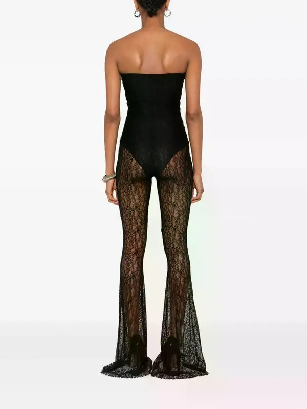 VESTIAIRE D'UN OISEAU LIBRE Lace Flared Jumpsuit
