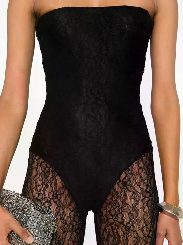 VESTIAIRE D'UN OISEAU LIBRE Lace Flared Jumpsuit