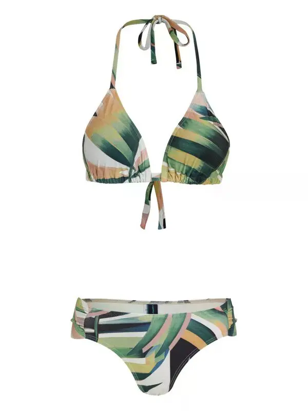 LYGIA & NANNY Geometric-pattern Bikini - Green
