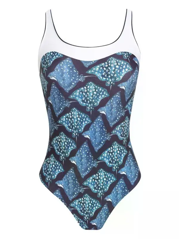 LYGIA & NANNY Oceanic Printed Swimsuit - Blue